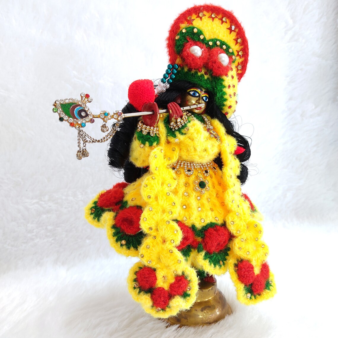 Standing Krishna Dress - Lord Krishna Poshak Outfit, Krishna Clothes ...