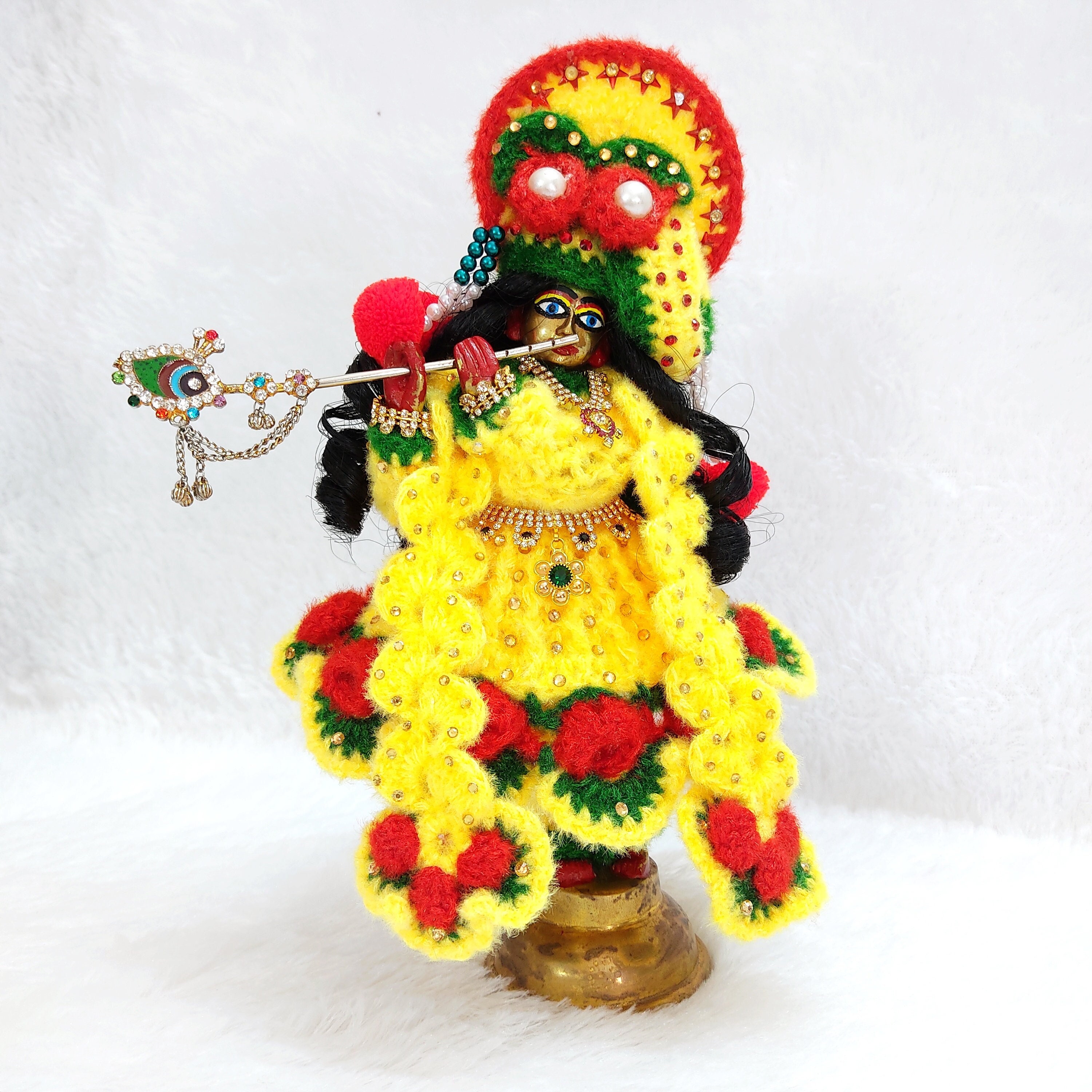 Standing Krishna Dress - Lord Krishna Poshak Outfit, Krishna Clothes ...