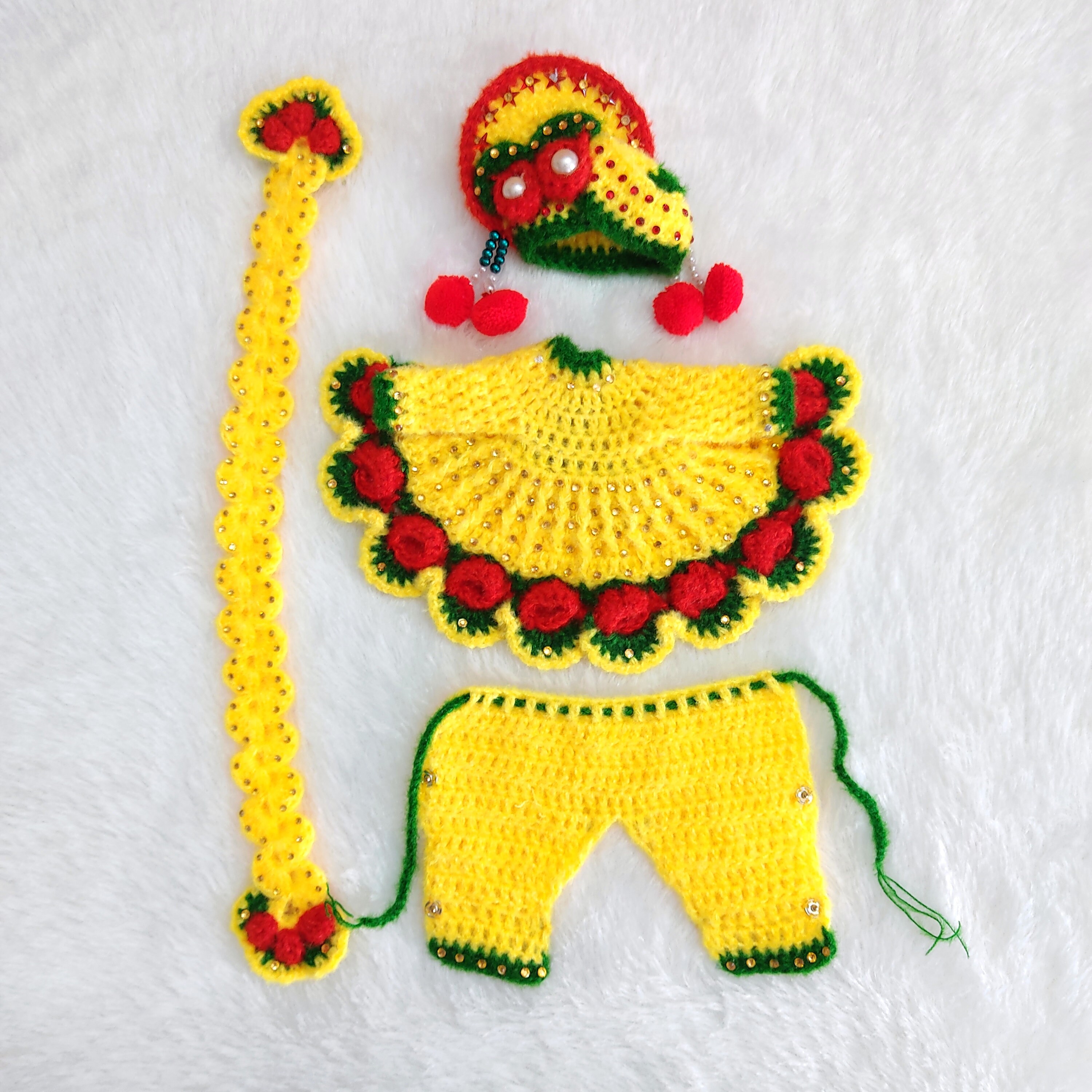 Standing Krishna Dress - Lord Krishna Poshak Outfit, Krishna Clothes ...