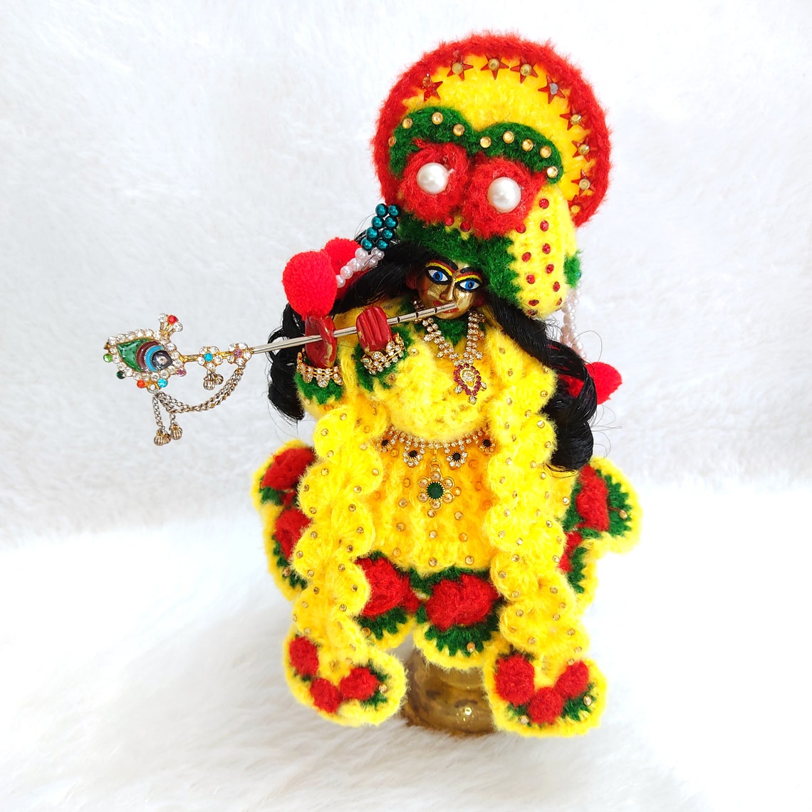 Standing Krishna Dress - Lord Krishna Poshak Outfit, Krishna Clothes ...