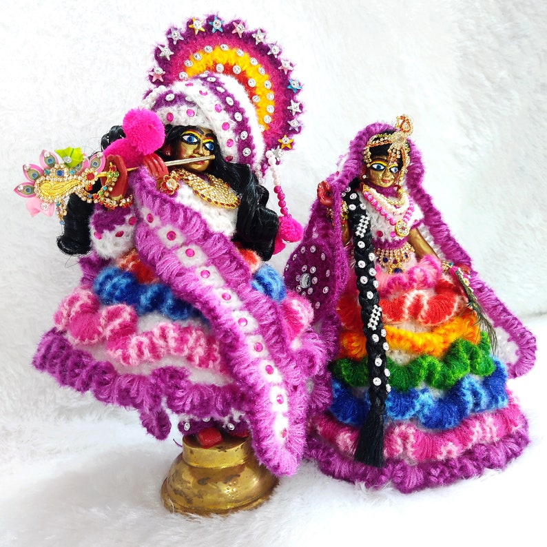 Radha Krishna Idol Dress, Radha Krishna Statue, Thakur Ji Poshak, Radha ...
