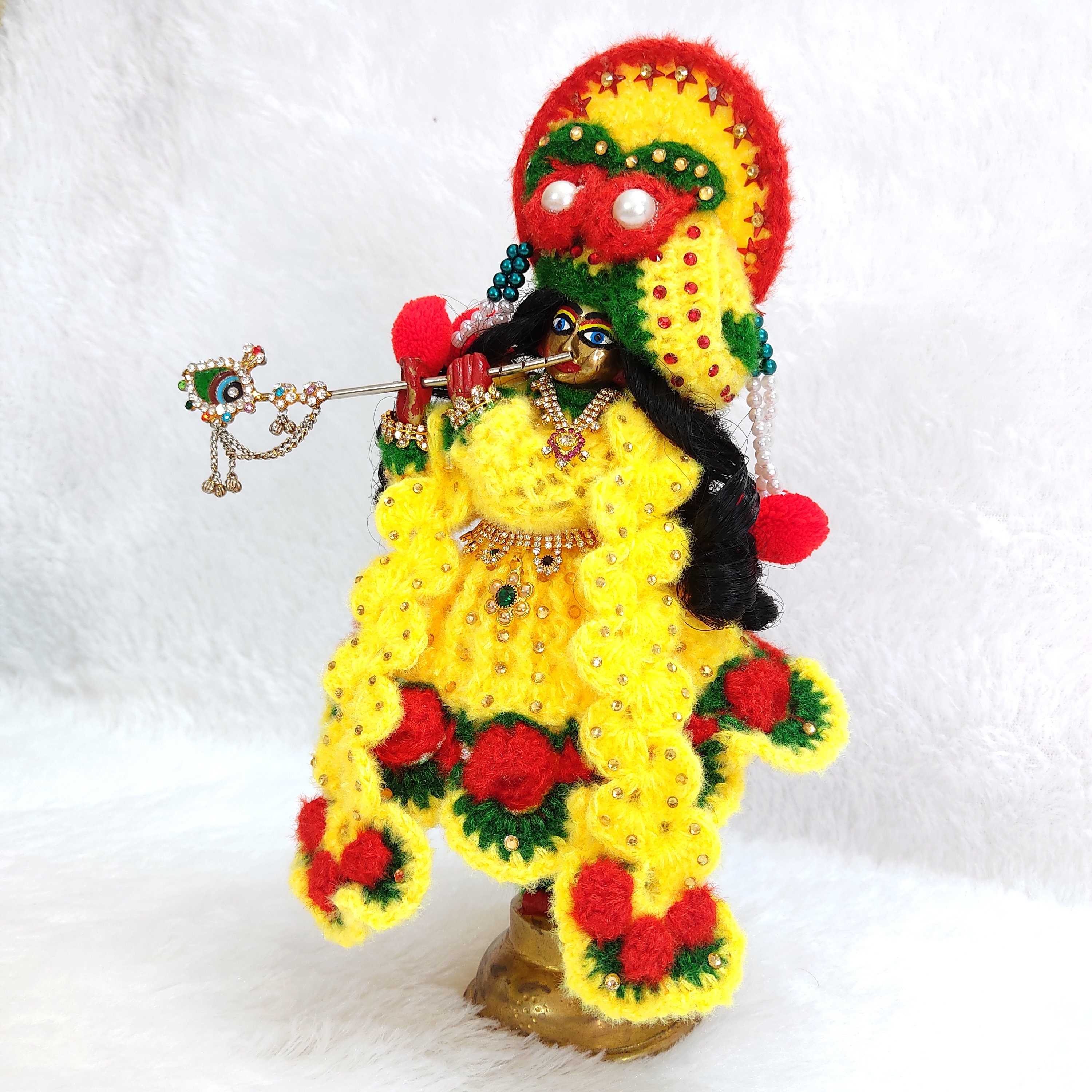 Standing Krishna Dress - Lord Krishna Poshak Outfit, Krishna Clothes ...