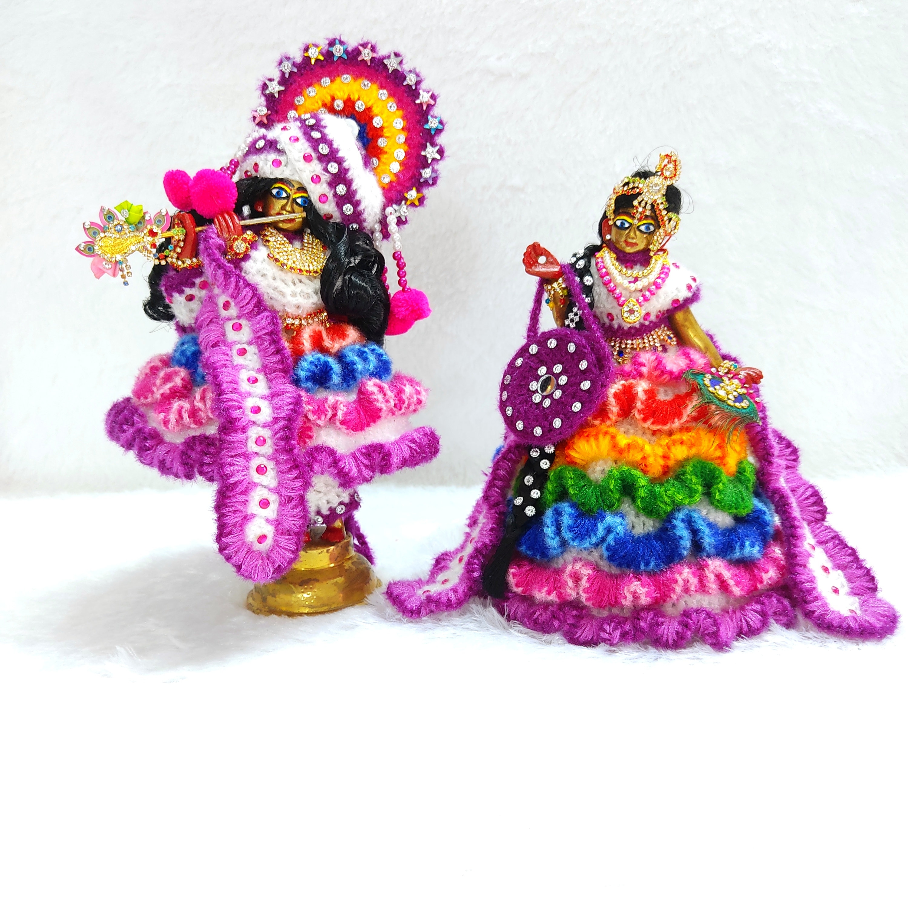 Radha Krishna Idol Dress, Radha Krishna Statue, Thakur Ji Poshak, Radha ...