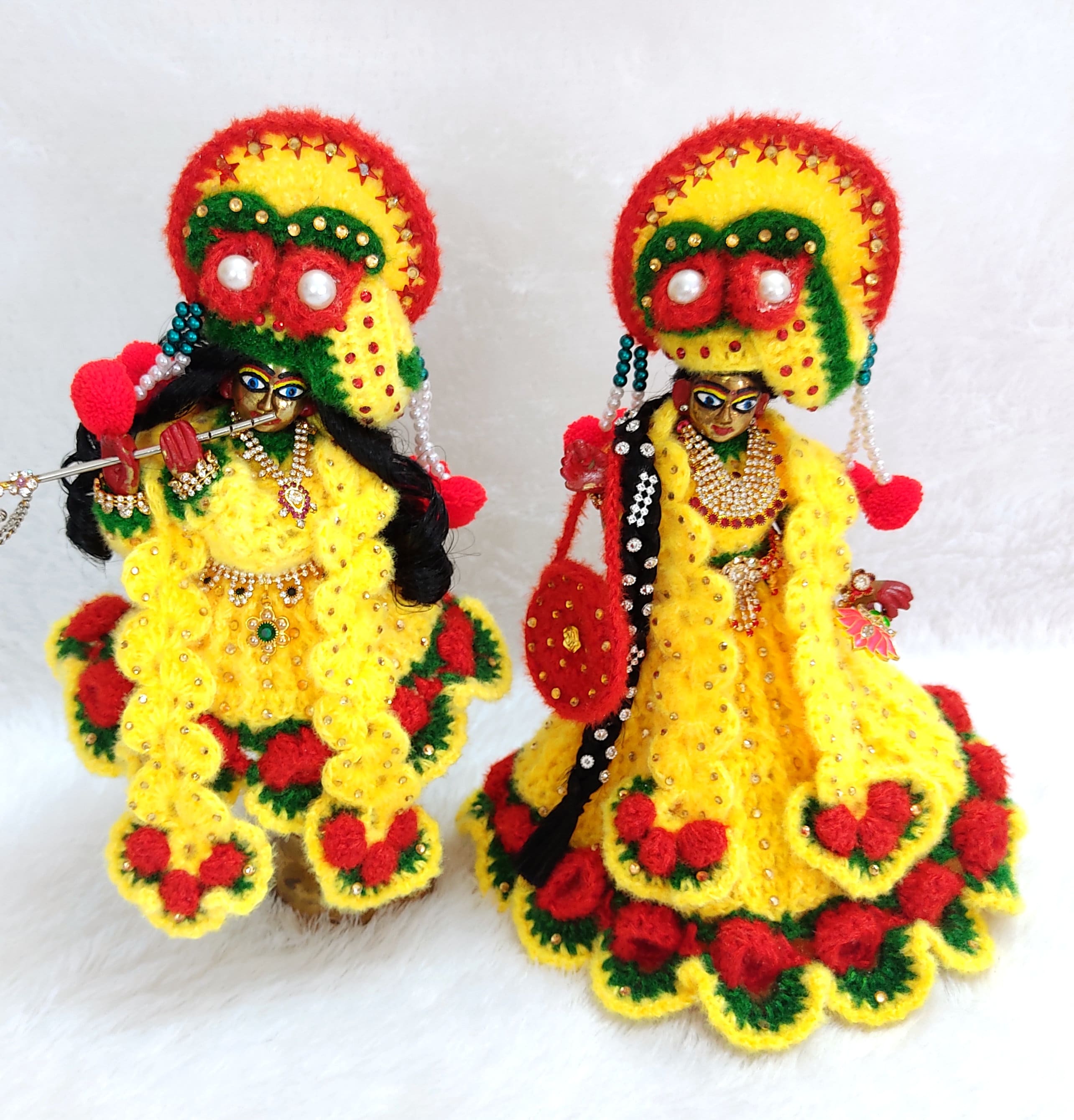 Divine Radha Krishna Woolen Dress, Krishna Winter Dress, Radha Krishna ...