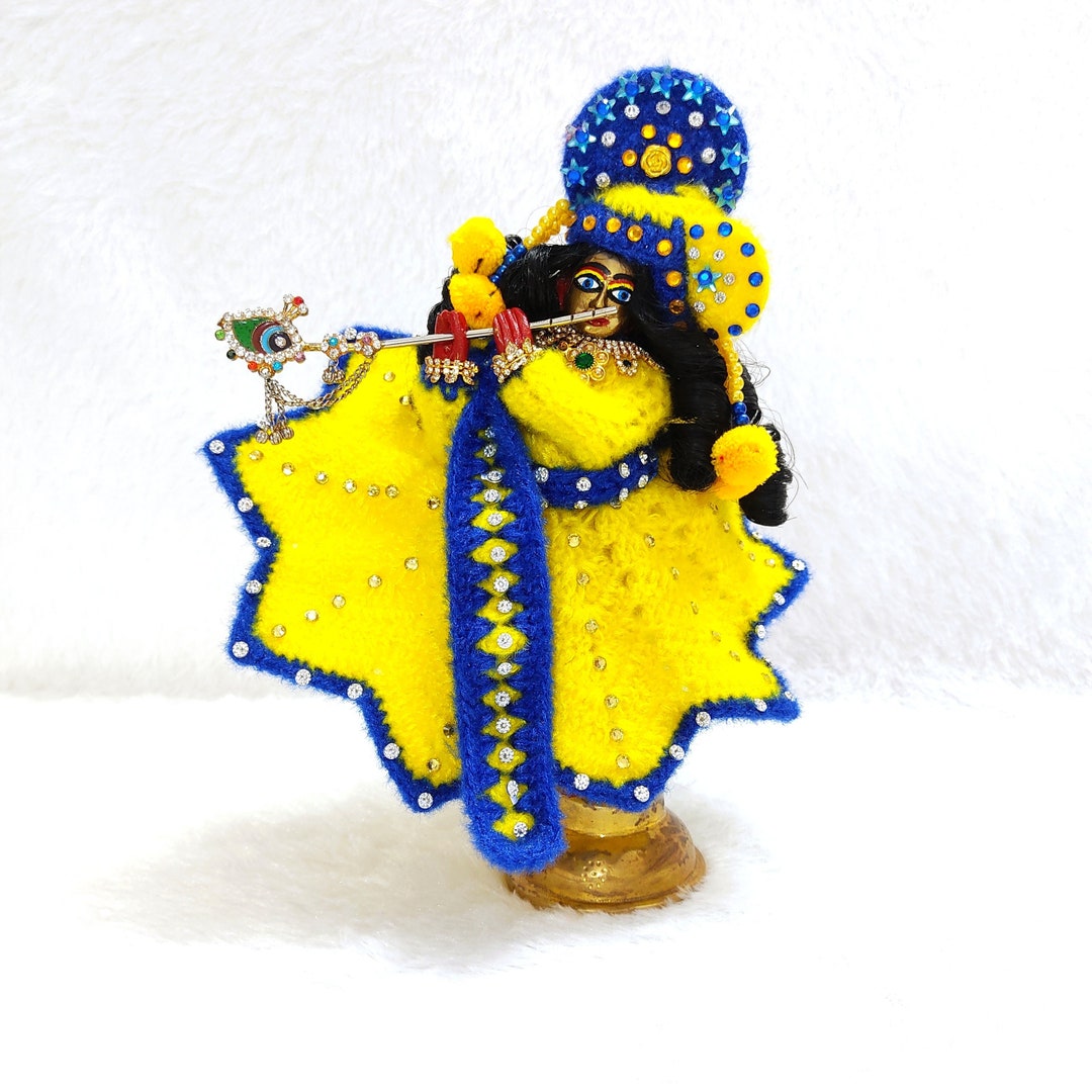 Handcrafted Krishna Dress Set, Traditional Krishna Poshak Outfit With ...