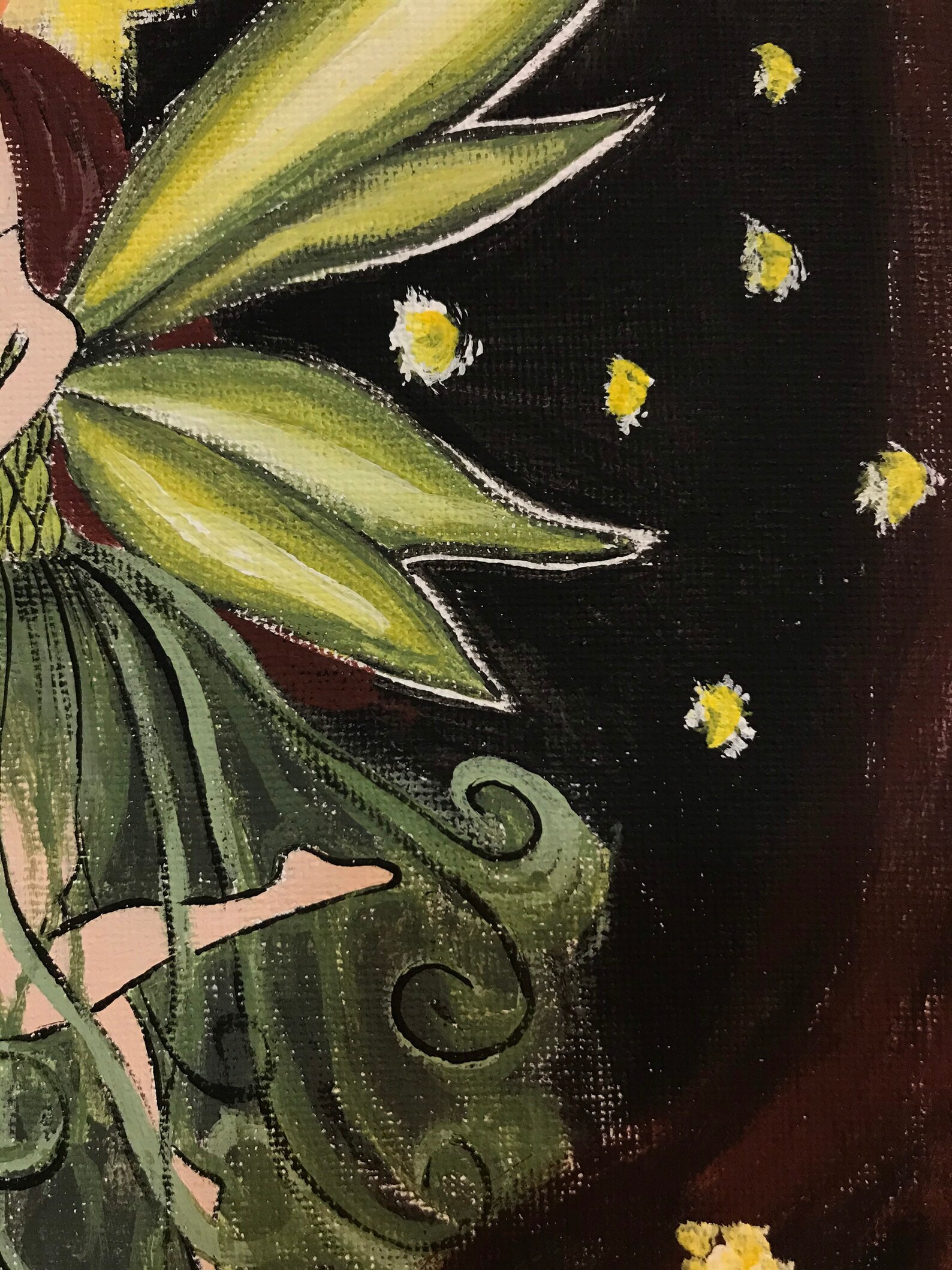 Pintura acrílica de hadas 8x10 hecha a mano - Etsy España