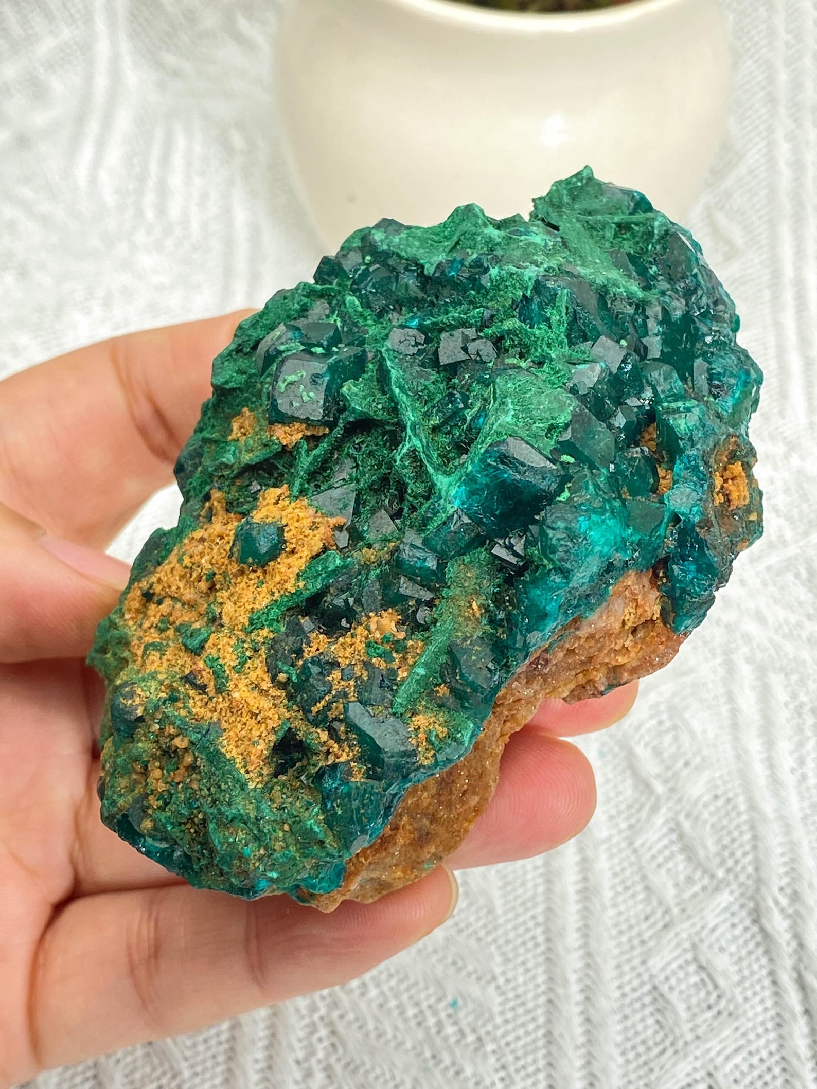 Natural Stunning Green Dioptase Cluster, Mineral Specimen From Congo ...