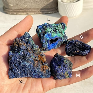 Azurite Crystal Cluster , Natural Azurite Specimen , Home Decoration ...