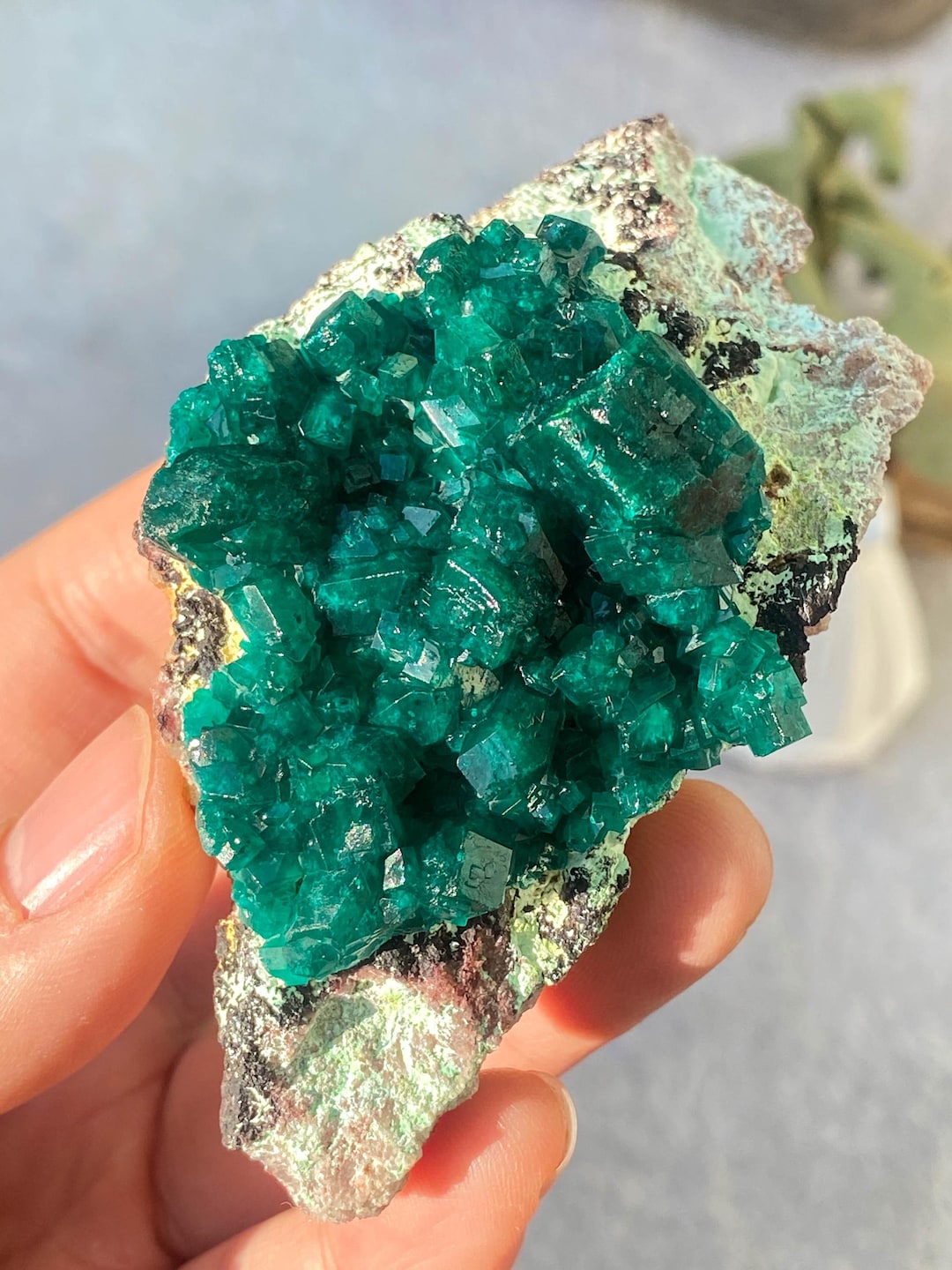 Natural Stunning Green Dioptase , Mineral Specimens From Congo ...