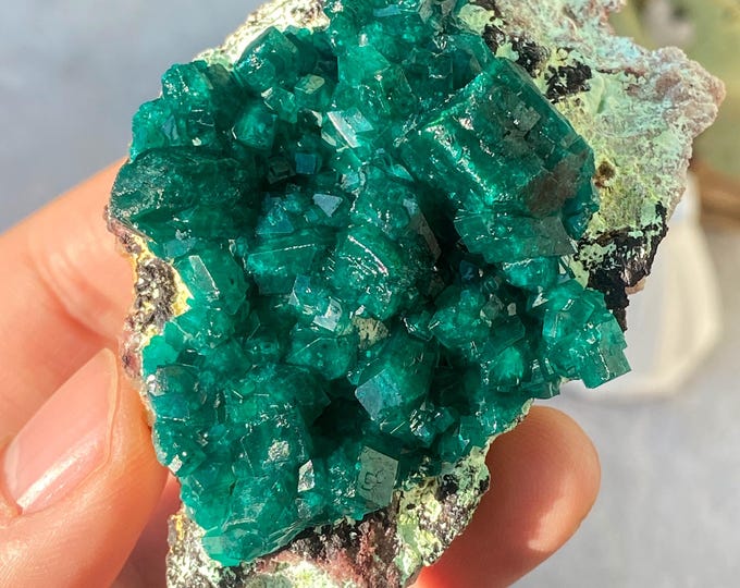Natural Stunning Green Dioptase , Mineral Specimens From Congo ...