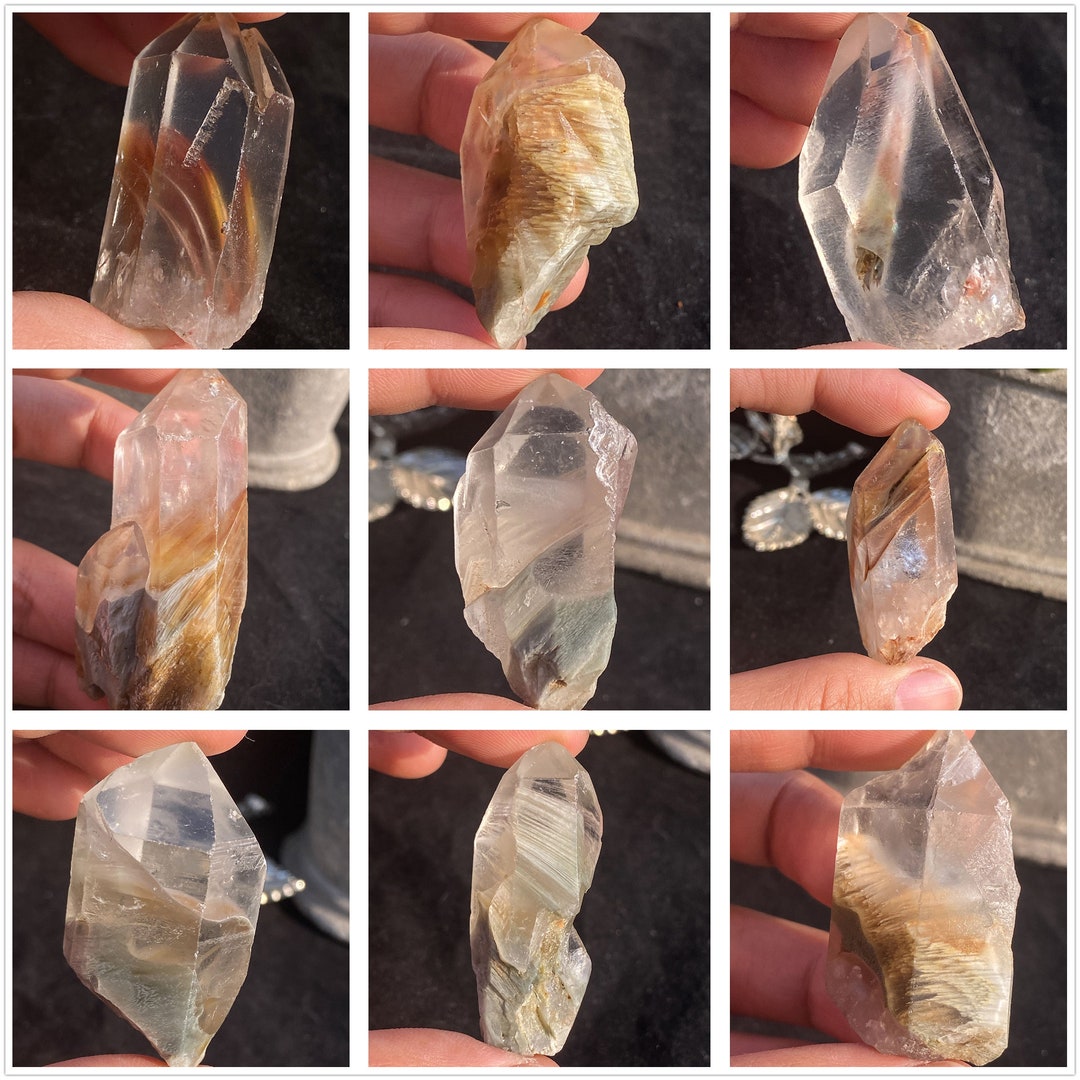 Rabbit Hair Quartz , Natural Phantom Quartz Crystal , Red Phantom ...