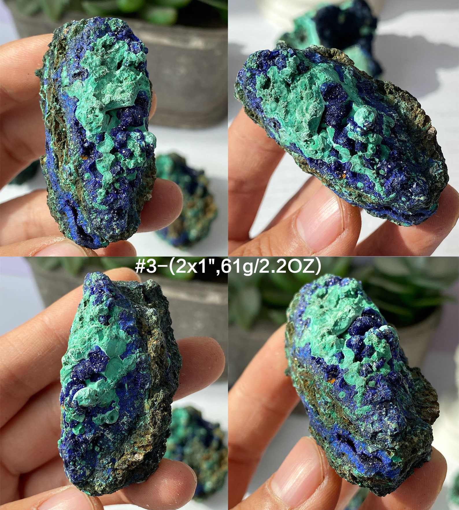 Azurite Crystal Cluster Natural Azurite Specimen Home - Etsy