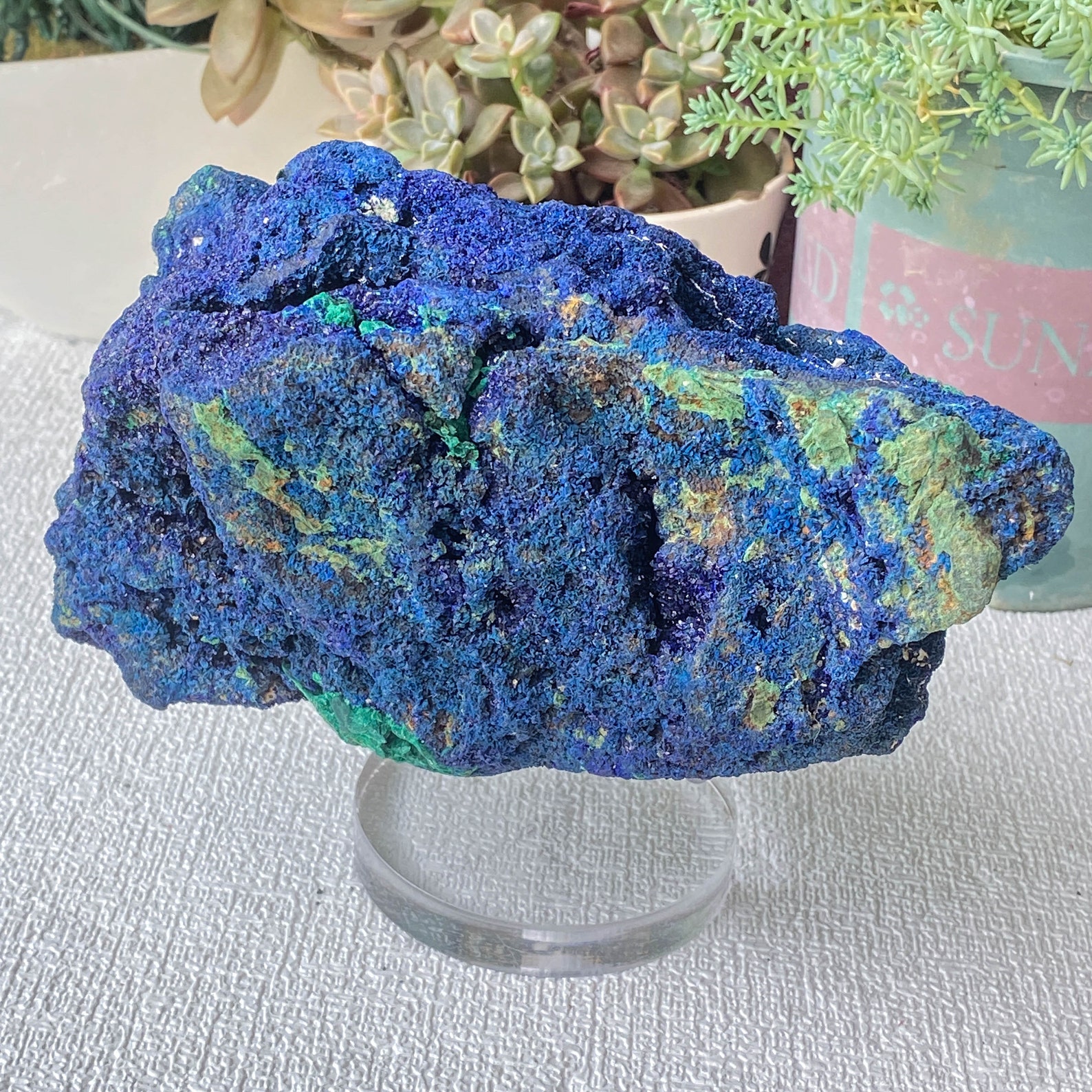 Azurite Crystal Cluster: Natural Malachite Specimen, Home Decor - Etsy