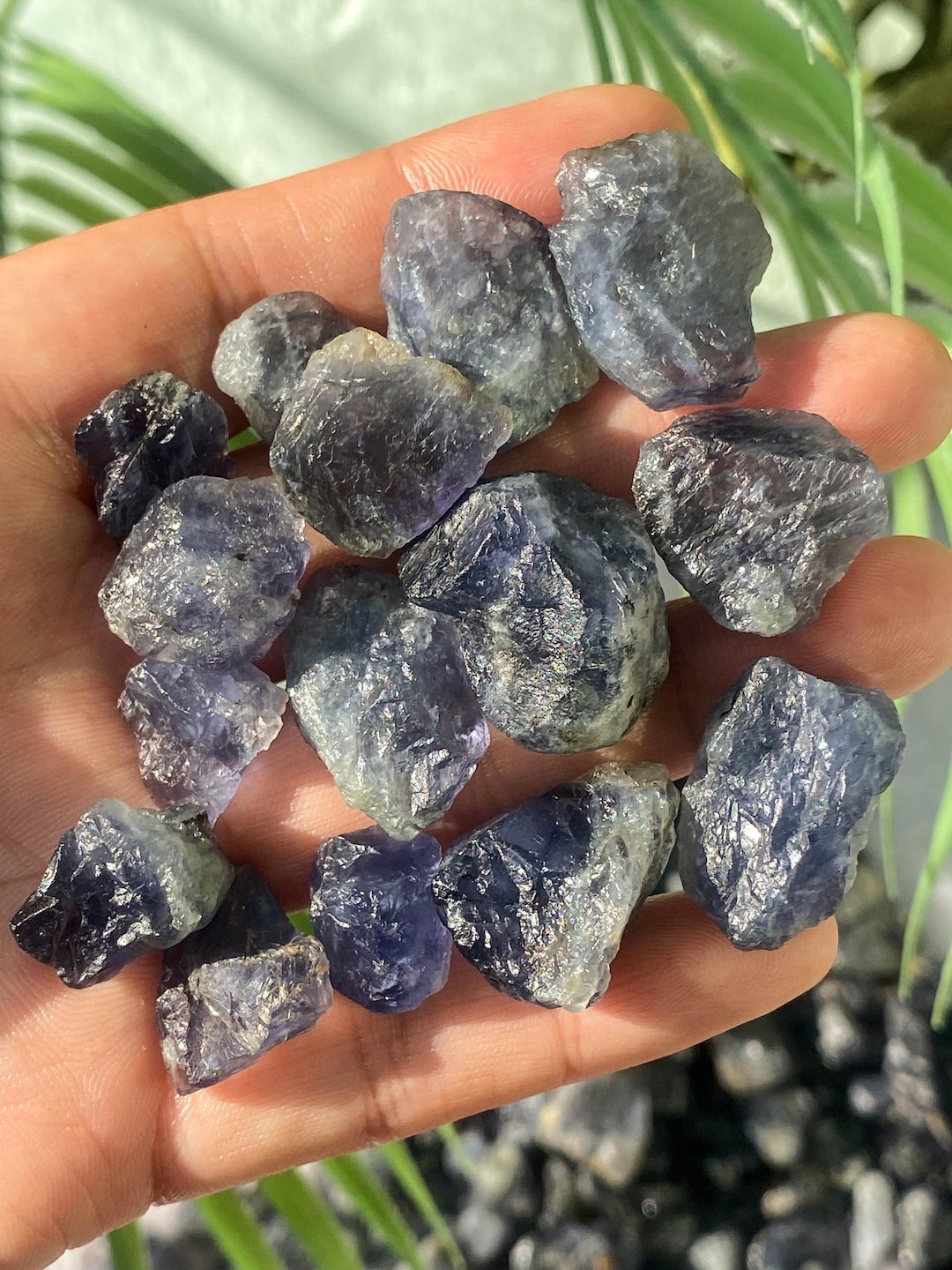 Natural Premium Iolite Rough Size , Raw Untreated Gemstone Raw Genuine ...