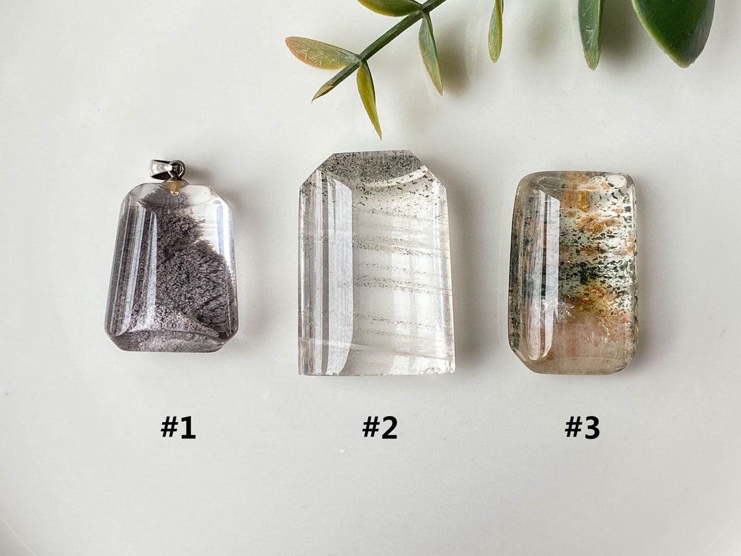 Natural Garden Quartz Freeform Pendant , Polished Natural Quartz ...