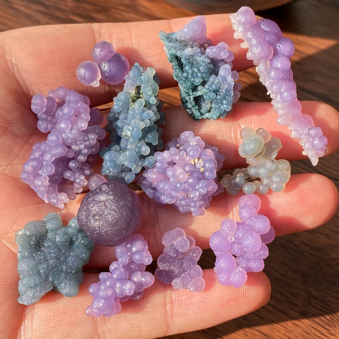 Natural Grape Agate , Purple Chakra Healing Crystals , Rough Natural ...