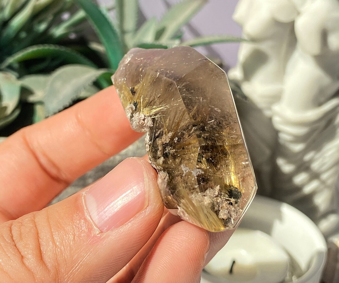 Titanium Rutilated With Garden Quartz Freeform , Lodolite Quartz ...