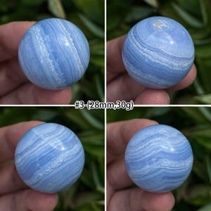 Natural Blue Lace Agate Sphere Orb , Crystal Collection , Stunning ...
