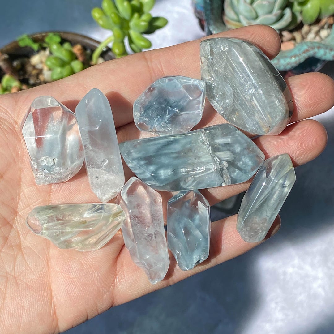 Natural Rare Blue Tara Raw Stone , Gem Brazil Blue Quartz , Olenite ...