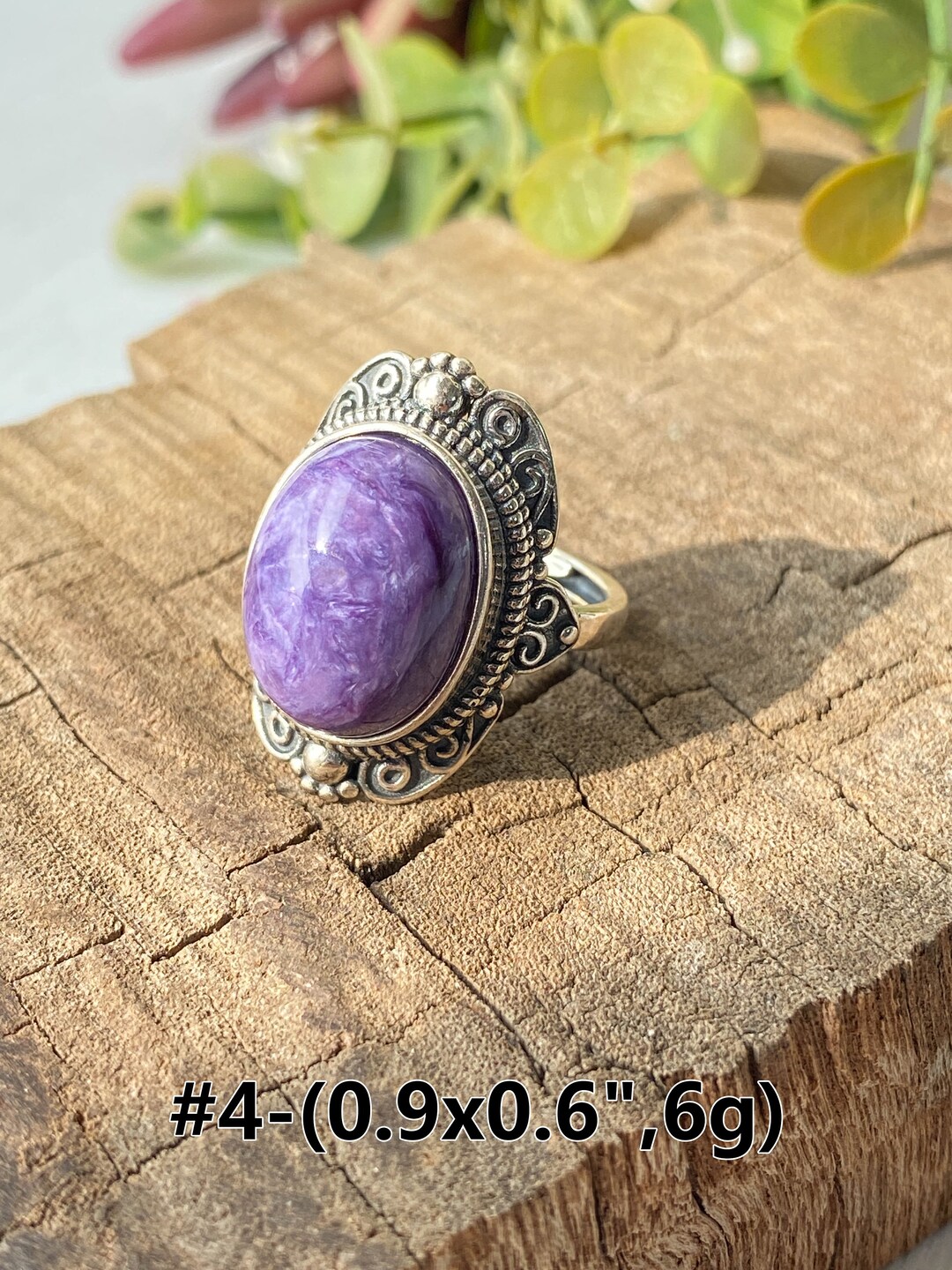 Purpel Charoite Gemstone Ring , Gemstone Jewelry in Charoite Gemstone ...