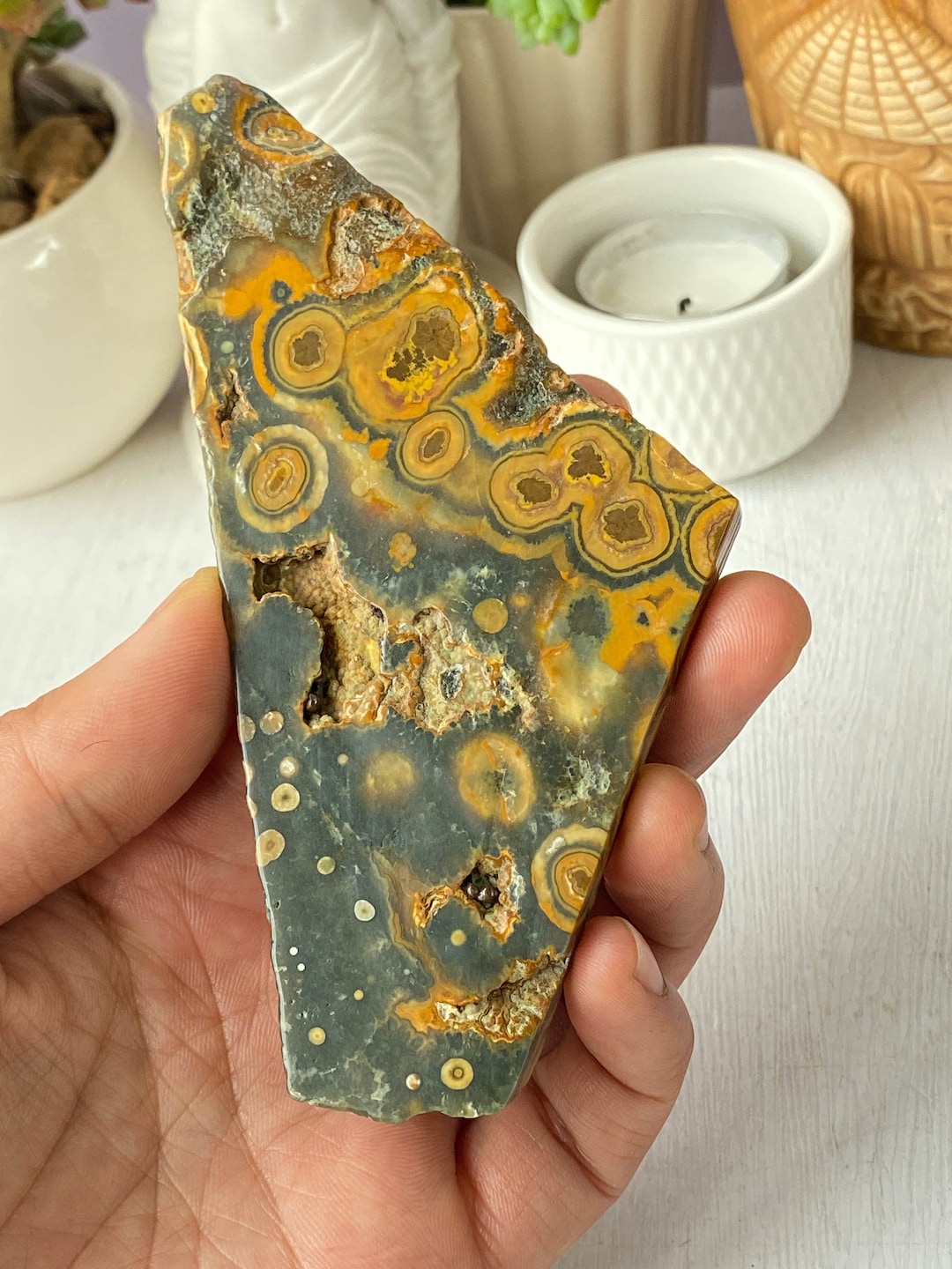 8th Vein Ocean Jasper Slice , Ocean Jasper Slab , Polished Old Stock ...