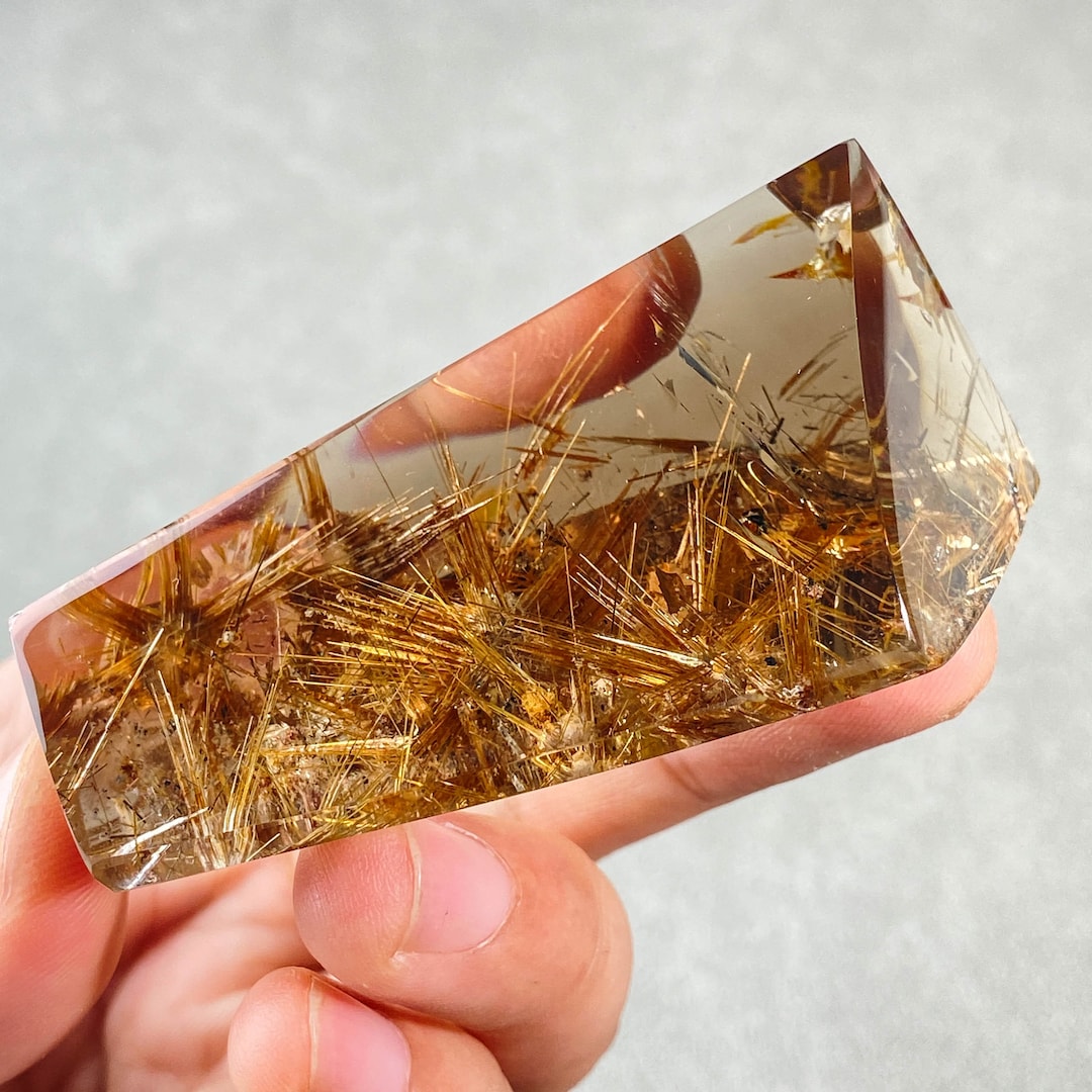 Golden Rutile Quartz Freeform , Rutilated Quartz Freeform, Crystal ...