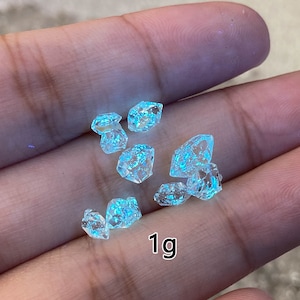 UV Reactive Oil Petroleum Herkimer Diamond , Double Terminate Quartz ...