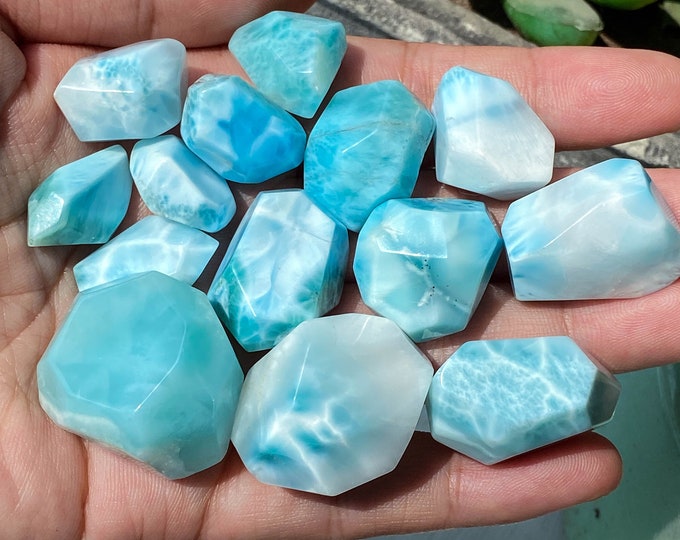 RARE Larimar Specimen Freeform , Blue Larimar Freeform Cabochons ...
