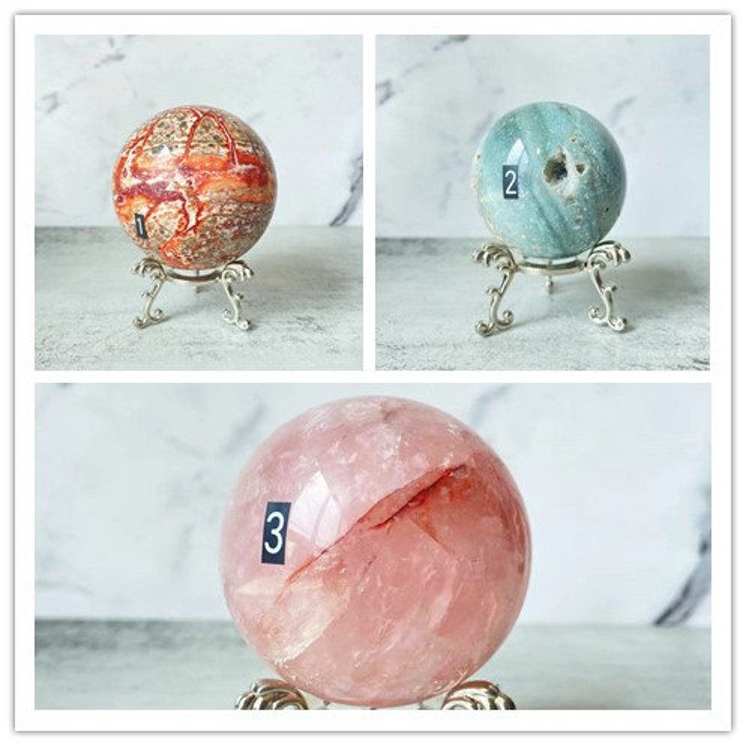 Caribbean Sphere Red Leopard Skin Jasper Sphere Crystal Ball Fire ...