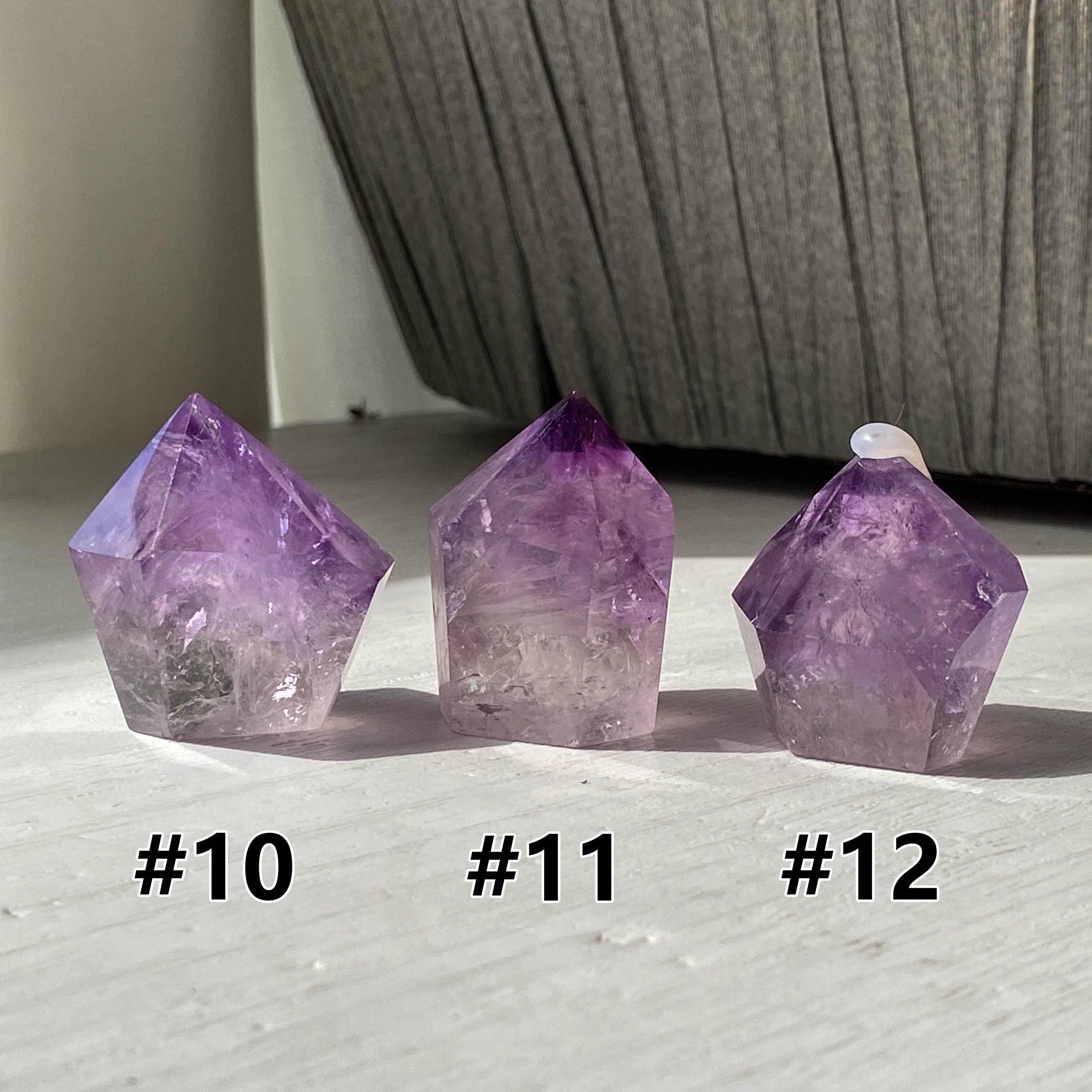 Deep Purple Amethyst Tower Obelisk , Small Amethyst Points , Genuine ...