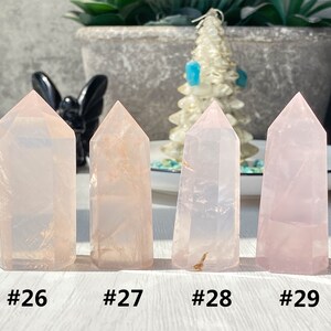 Rose Quartz Points Tower Obelisk , Rose Quartz Pillar , Healing Energy ...