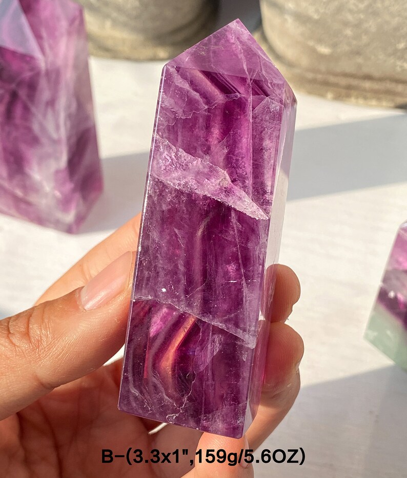Magenta Fluorite Towers Obelisk Point Tower Spiritual - Etsy