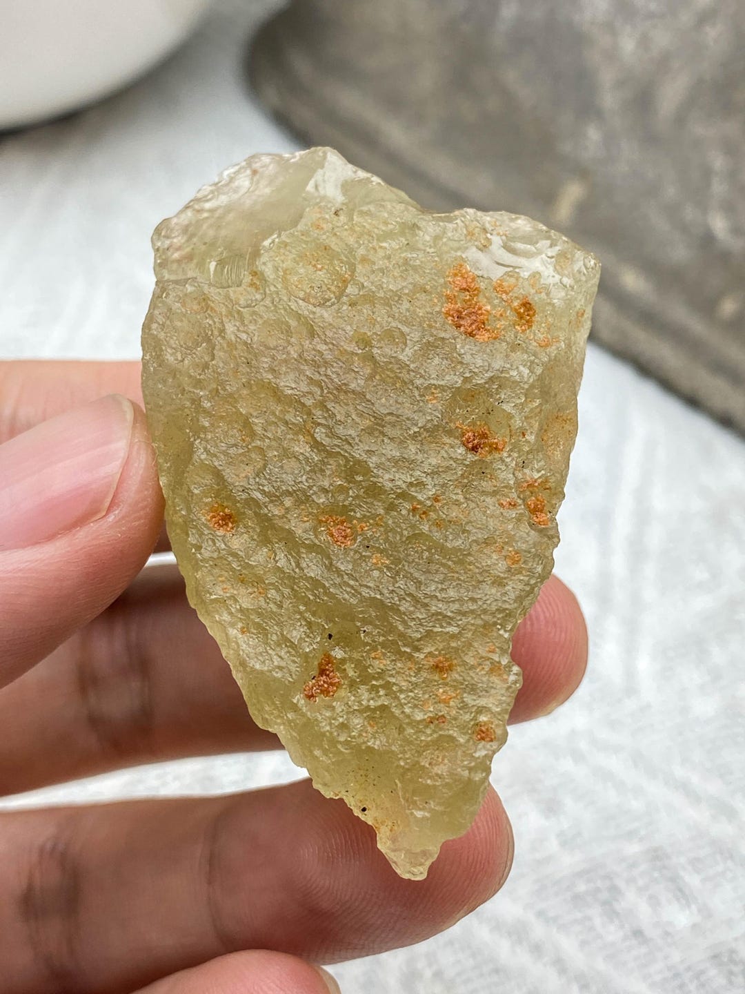 Oklibyan Desert Glass Meteorite , Cosmic Golden Tektite, Authentic ...