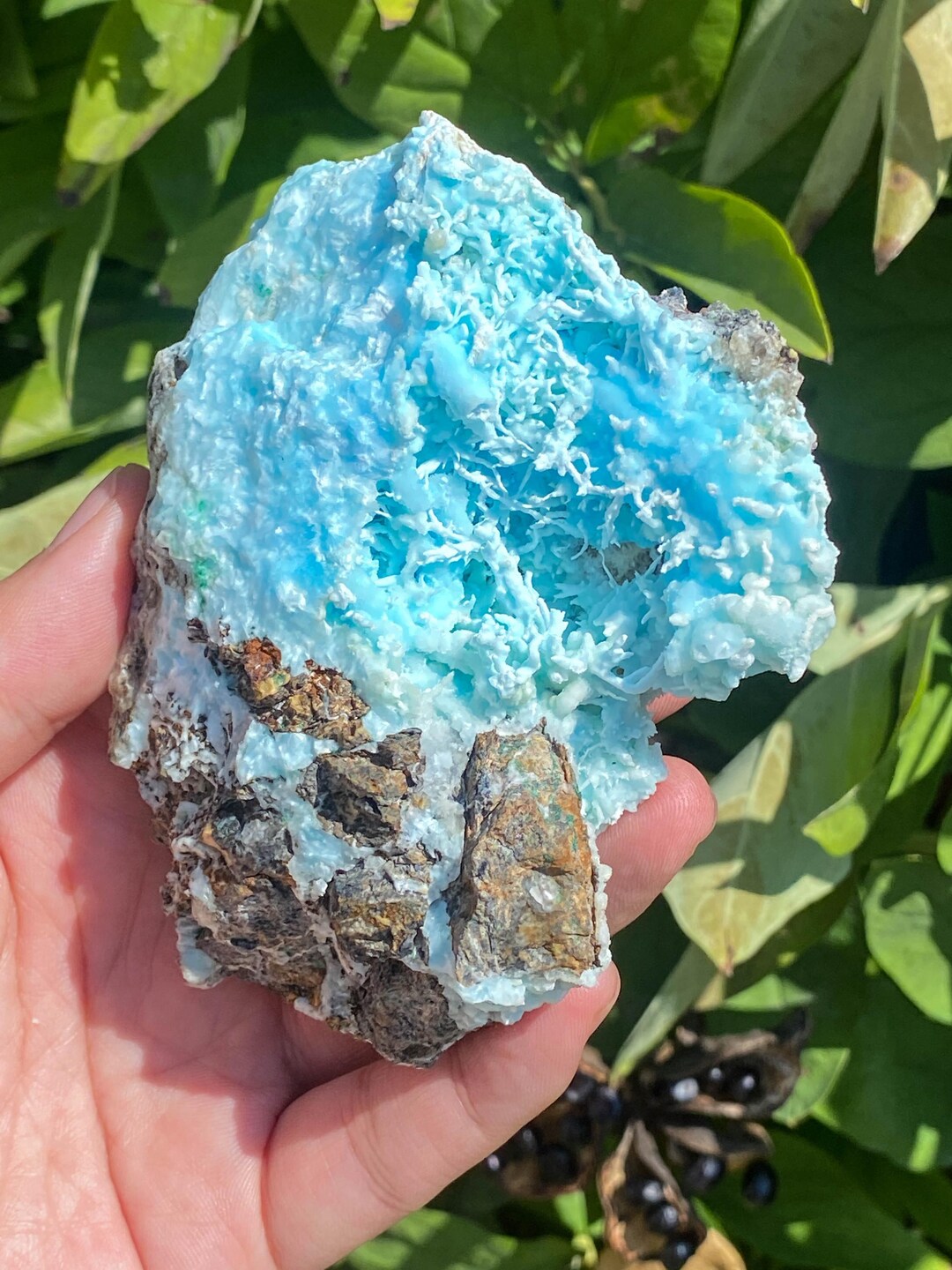 Blue Aragonite Raw Stone , Natural Crystal Cluster , Healing Stones ...