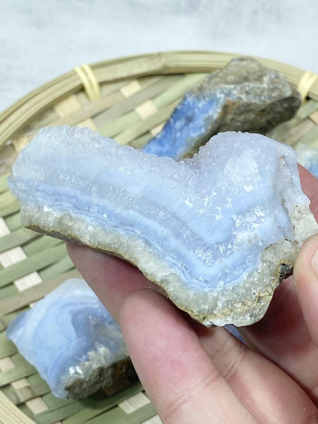 Raw Blue Lace Agate Chunks Natural Blue Lace Agate Crystal - Etsy