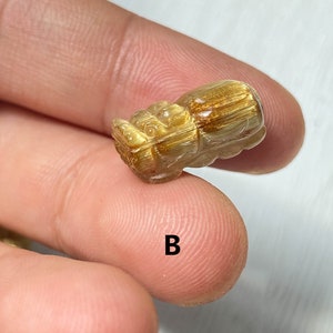 Titanium Rutile Pixiu , Natural Golden Rutilated Quartz Crystal Pixiu ...