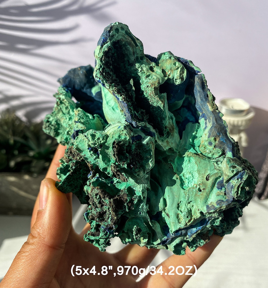 Azurite Crystal Cluster , Natural Azurite Specimen , Home Decoration ...