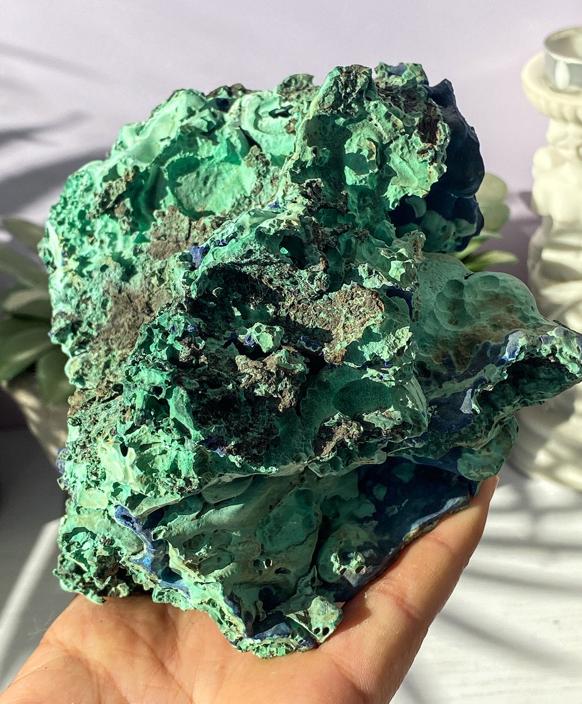 Azurite Crystal Cluster , Natural Azurite Specimen , Home Decoration ...