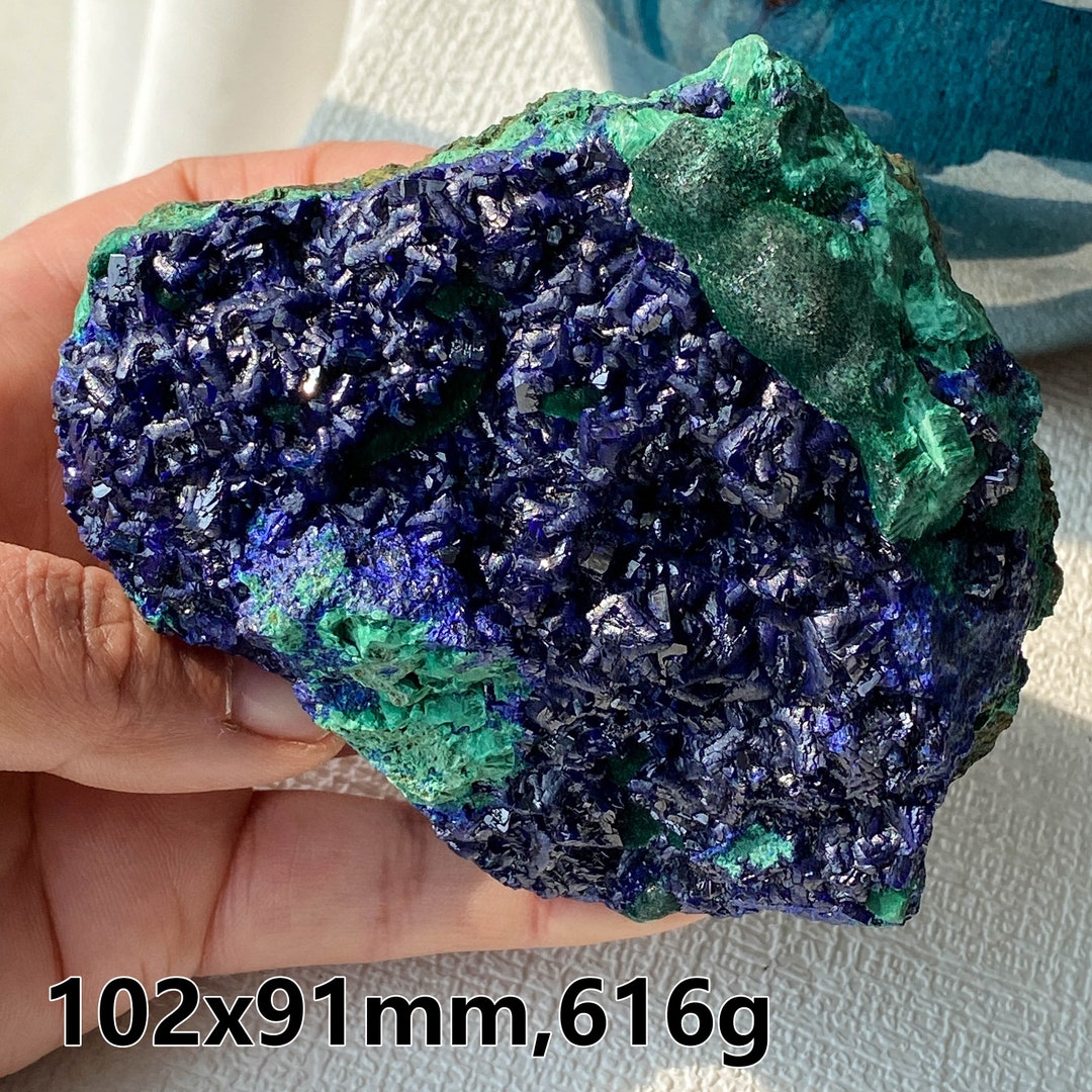 616g Azurite Crystal Cluster , Natural Azurite Specimen , Home ...