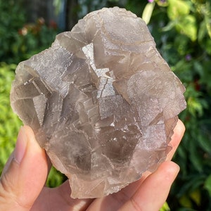 Natural Grey Flourite Cube Cluster Specimen , Fluorite Purplish Phantom ...
