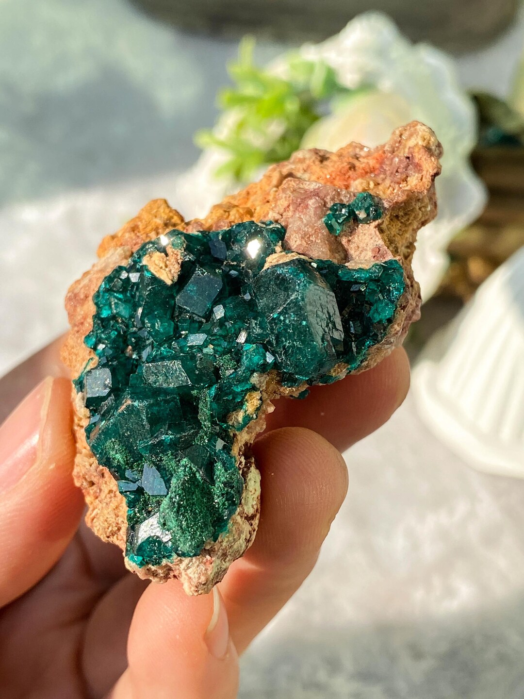 Natural 44grams Stunning Green Dioptase, Green Dioptase Specimen ...