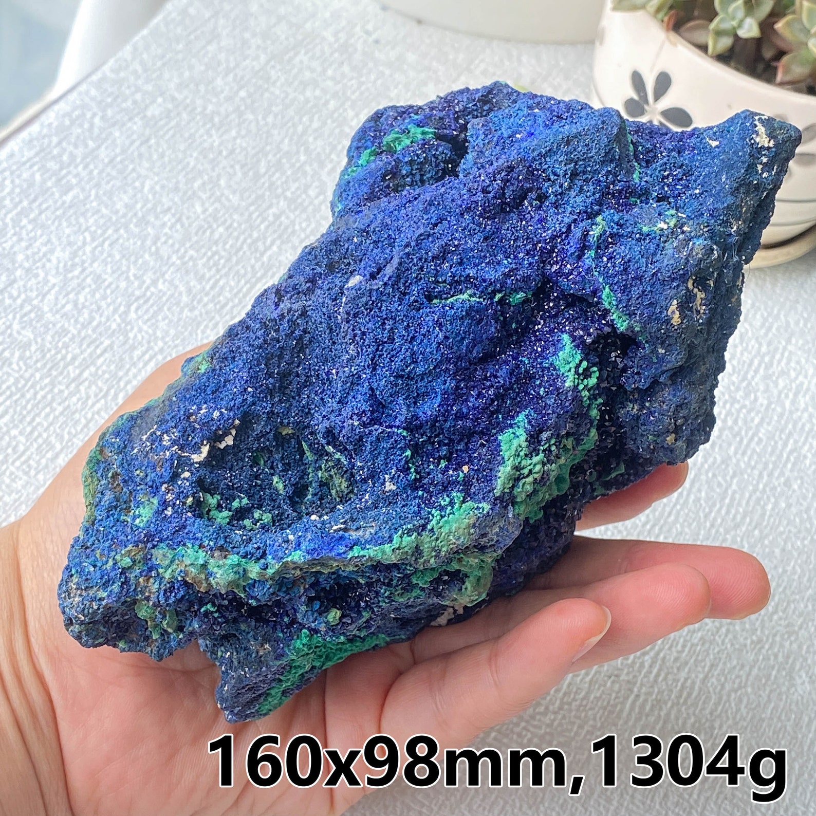 Azurite Crystal Cluster: Natural Malachite Specimen, Home Decor - Etsy