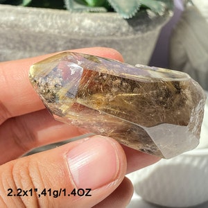 Titanium Rutilated With Garden Quartz Freeform , Lodolite Quartz ...