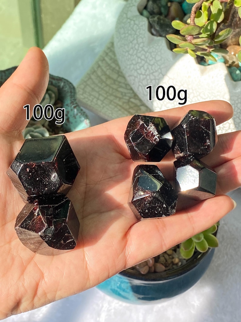 Natural Large Red Garnet Crystal , Polished Tumbled Stone , Unique ...