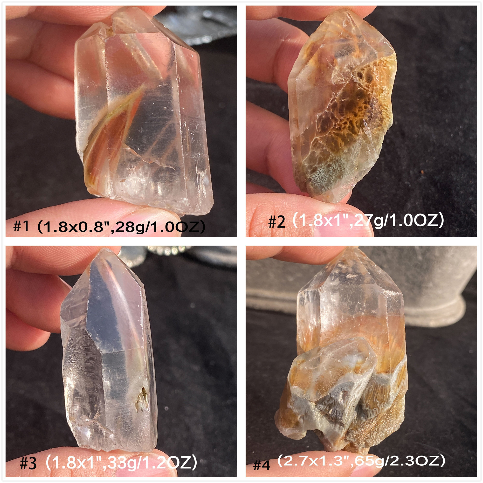 Rabbit Hair Quartz , Natural Phantom Quartz Crystal , Red Phantom ...