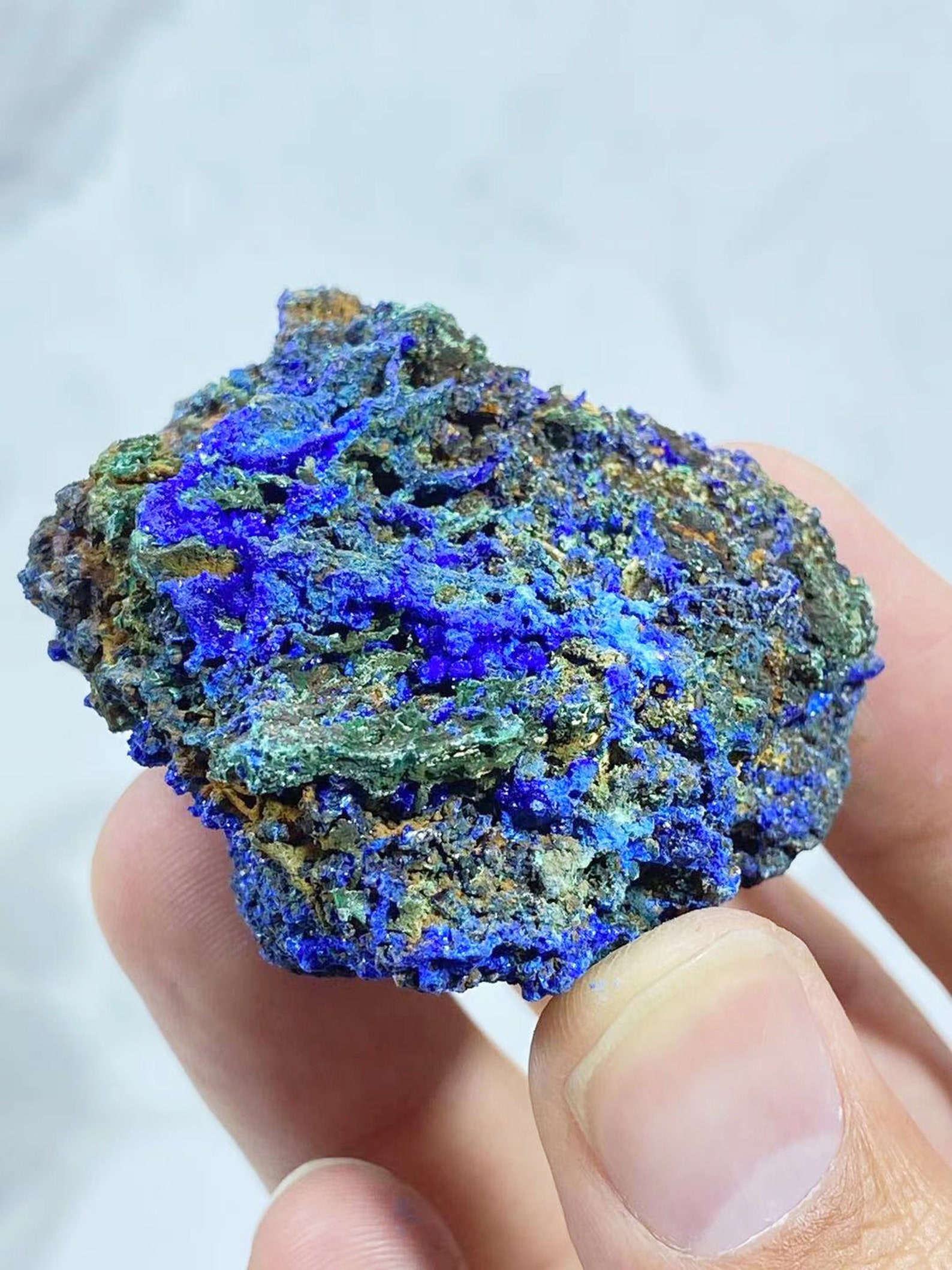 Azurite Crystal Cluster Natural Azurite Specimen Home - Etsy