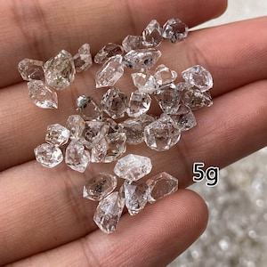 UV Reactive Oil Petroleum Herkimer Diamond , Double Terminate Quartz ...