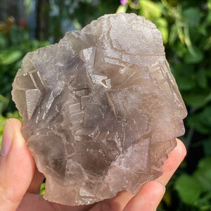 Natural Grey Flourite Cube Cluster Specimen , Fluorite Purplish Phantom ...