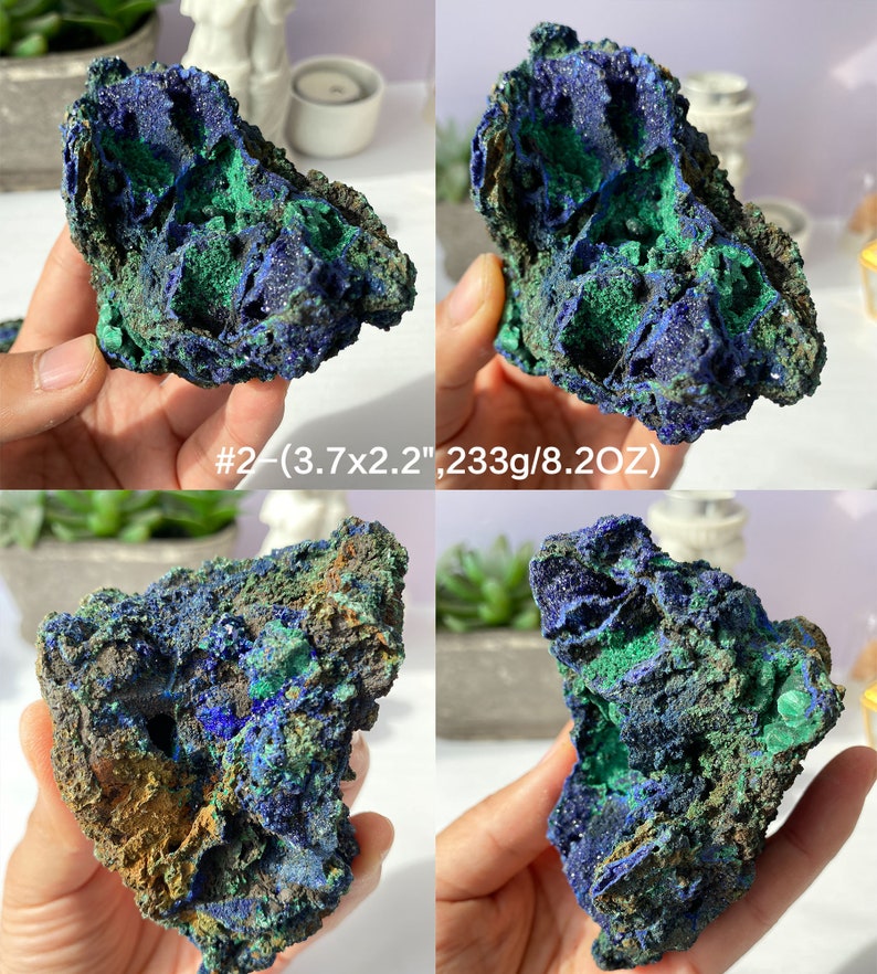 Azurite Crystal Cluster Natural Azurite Specimen Home - Etsy