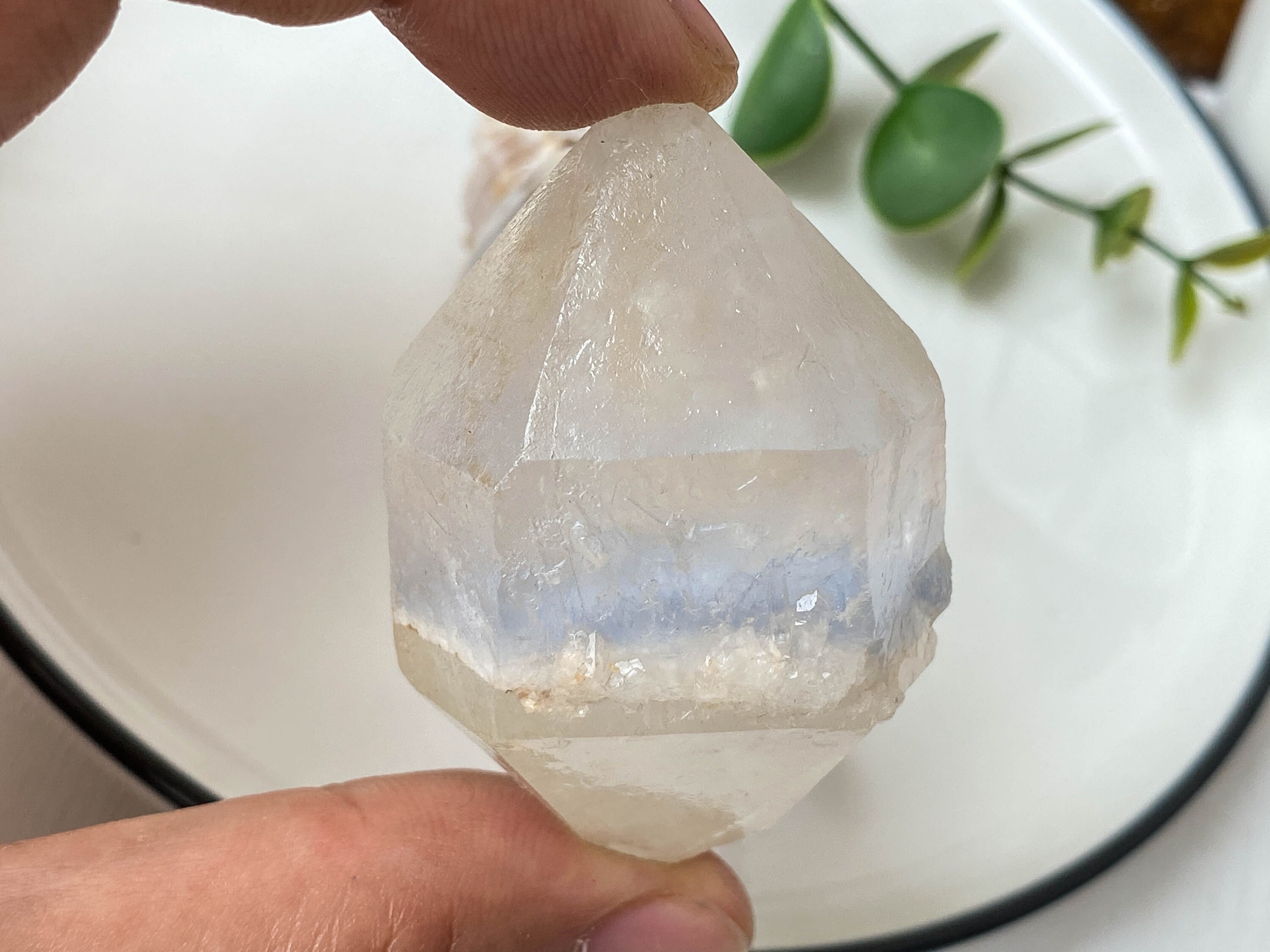 Natural Blue Dumortierite Specimen , Dumortierite in Quartz Point , Raw ...